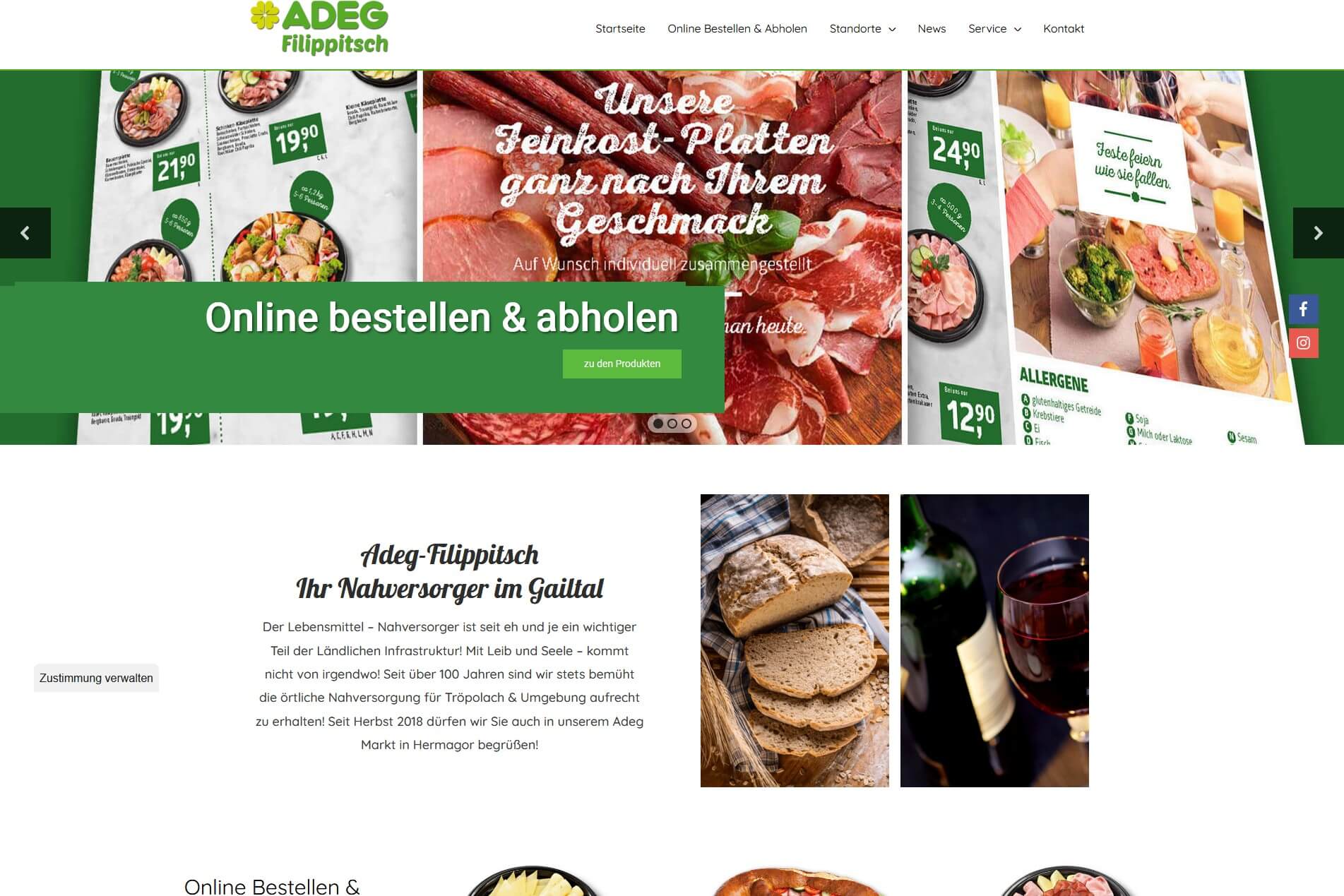 Unsere neue Webseite ist online! - Adeg Filippitsch